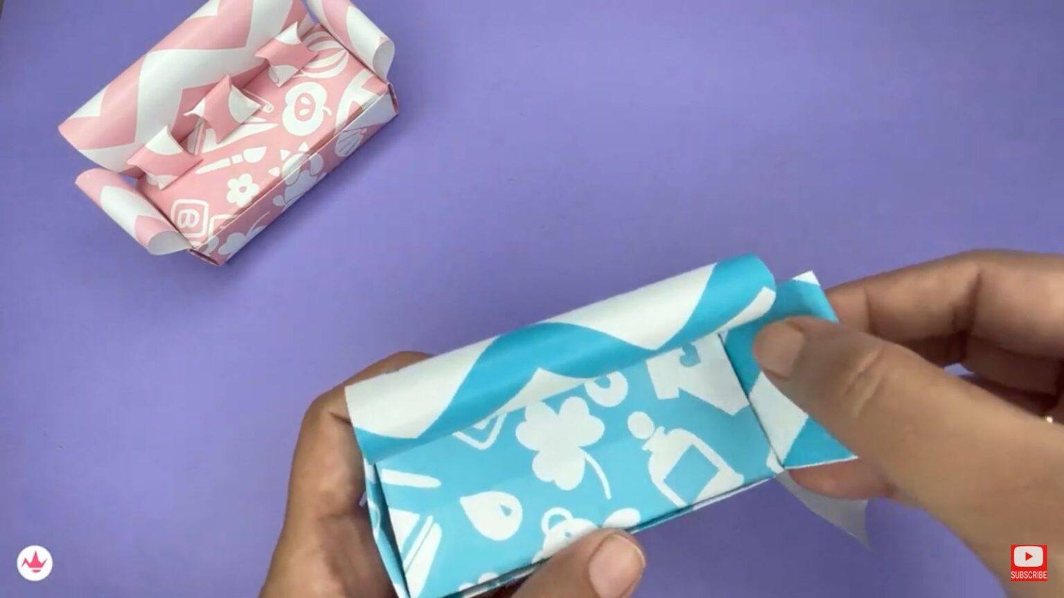 How To Make Paper Sofa - Step By Step Video Tutorial And Pictures ...