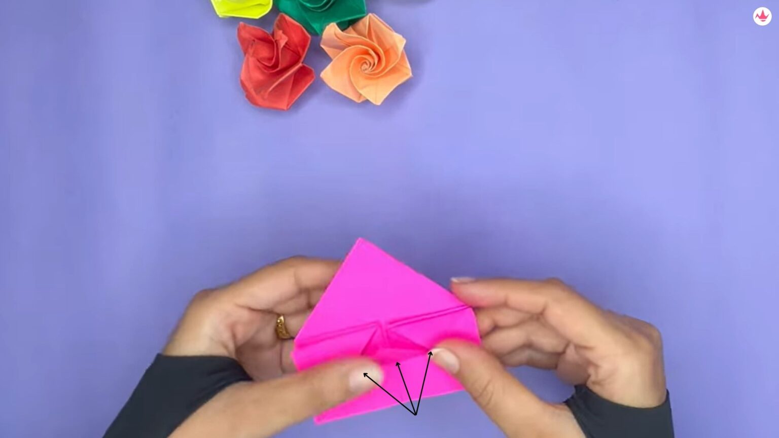 How To Make Origami Rose - fabbcraft