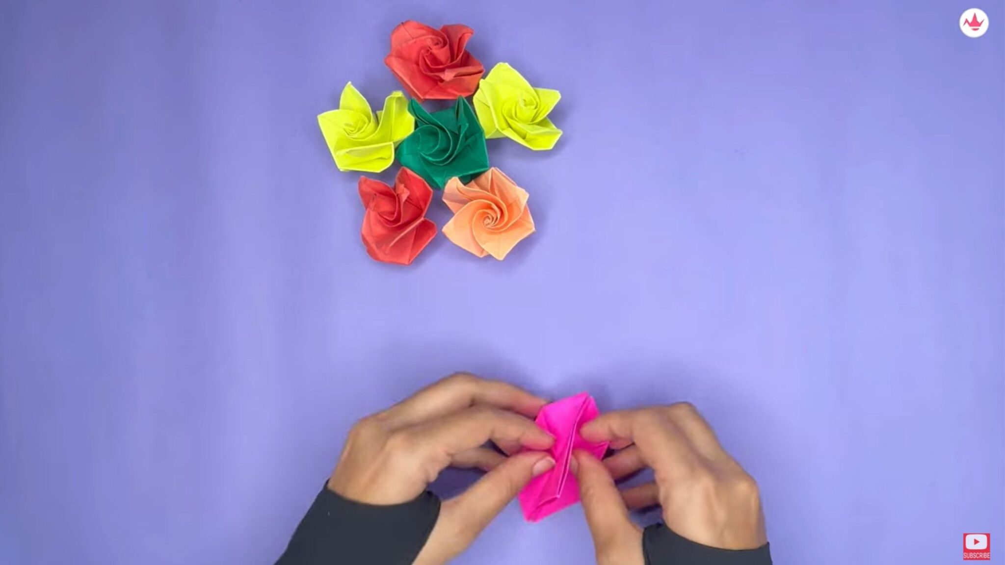 How To Make Origami Rose - fabbcraft