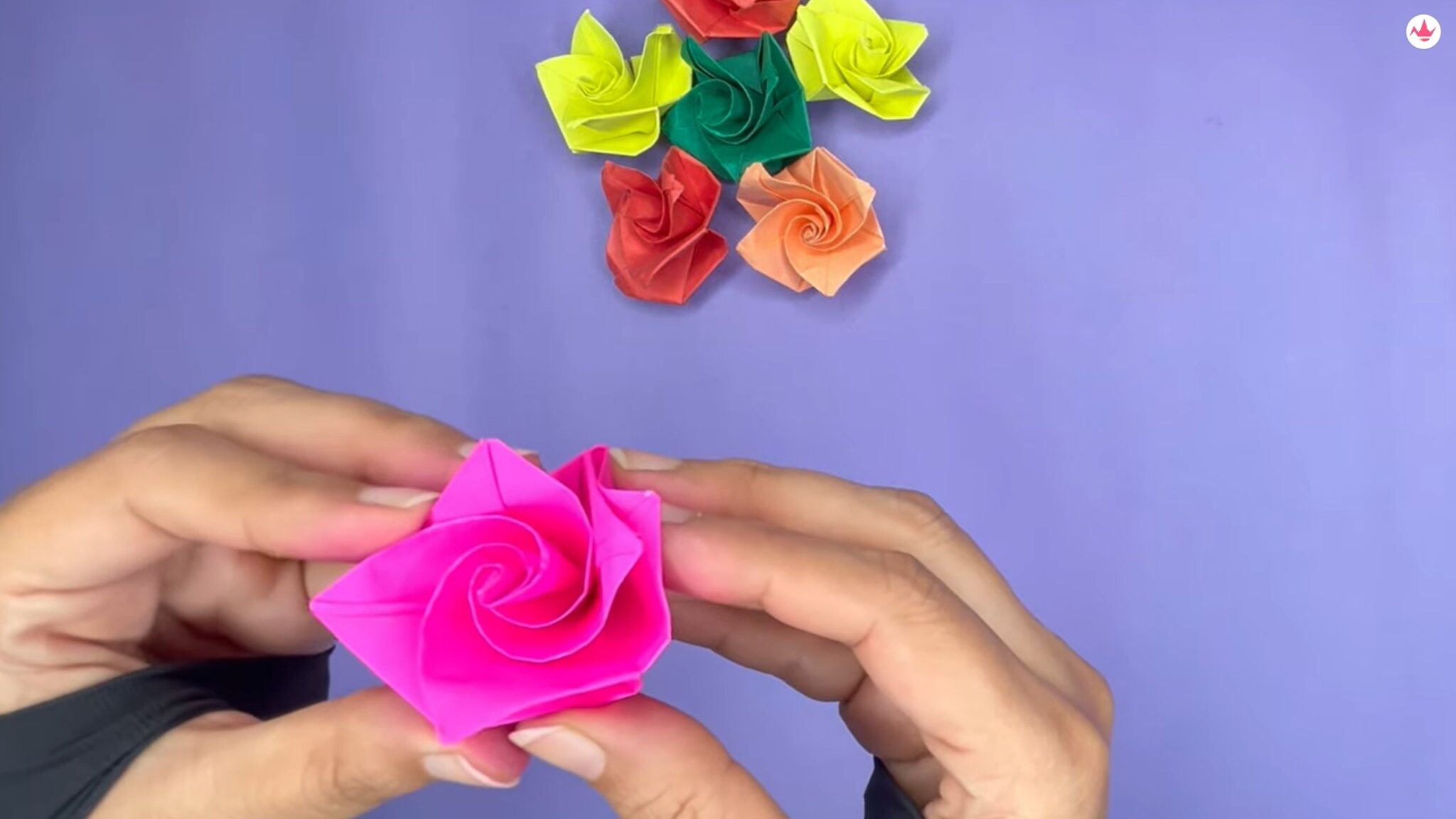 How To Make Origami Rose - fabbcraft