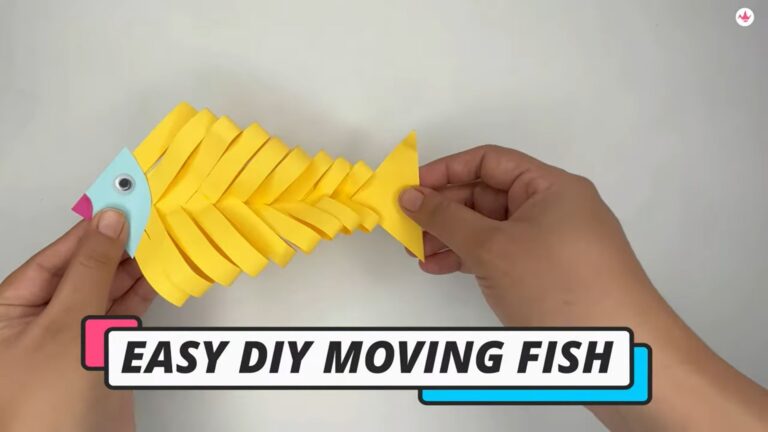 How To Make DIY Moving Paper Fish - fabbcraft