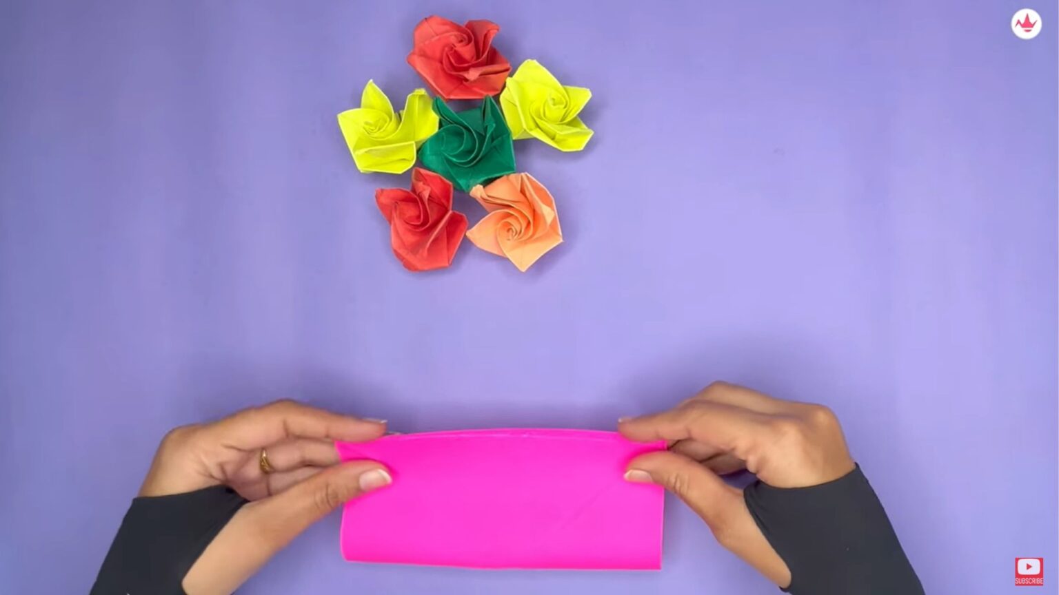 How To Make Origami Rose - fabbcraft