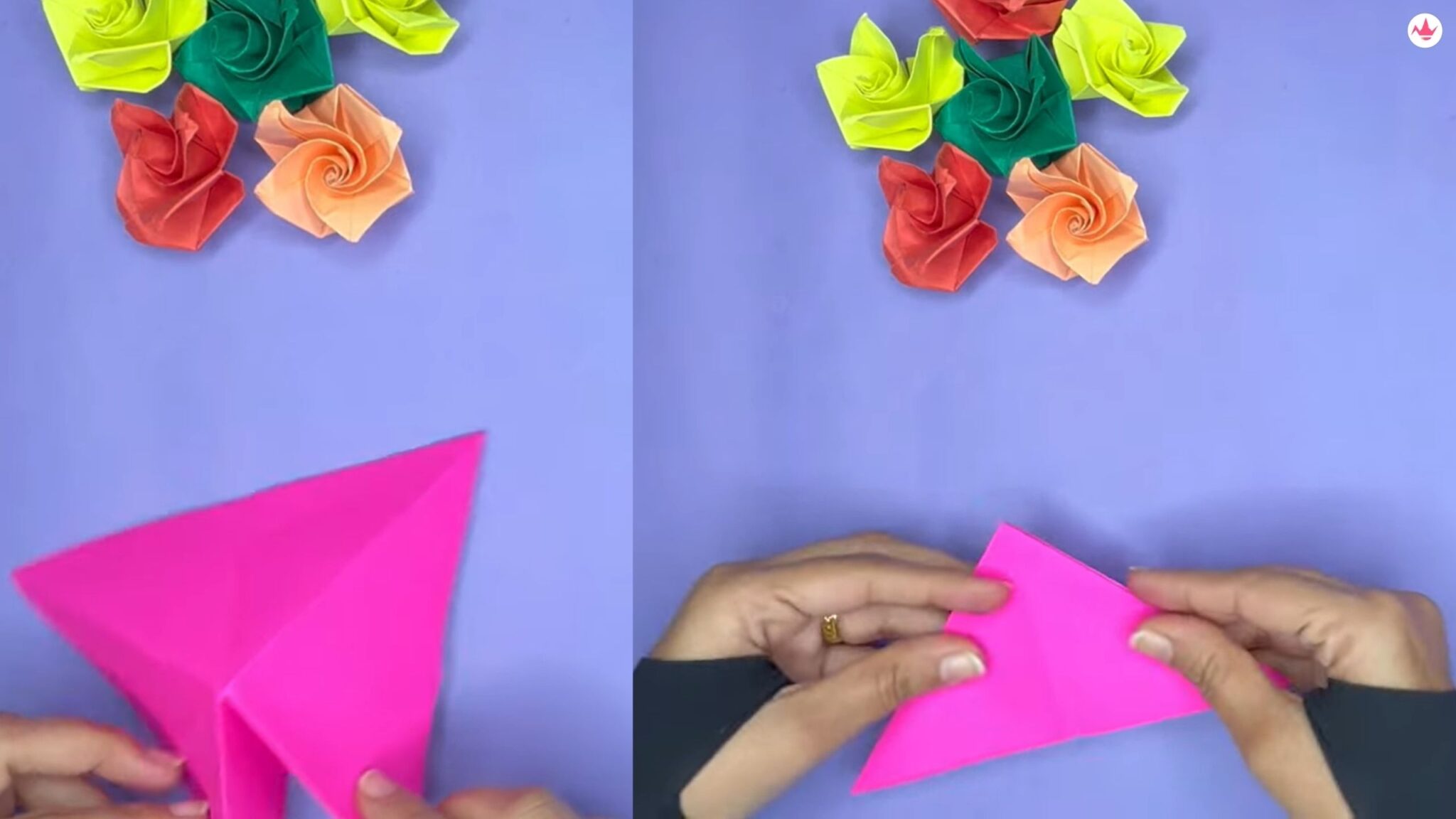 How To Make Origami Rose - fabbcraft
