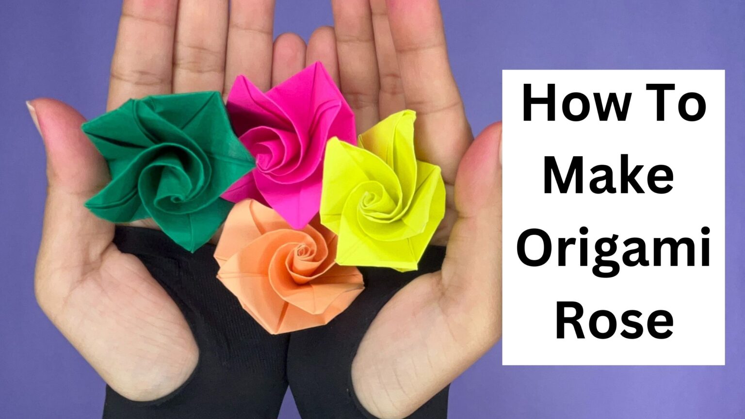 How To Make Origami Rose - fabbcraft